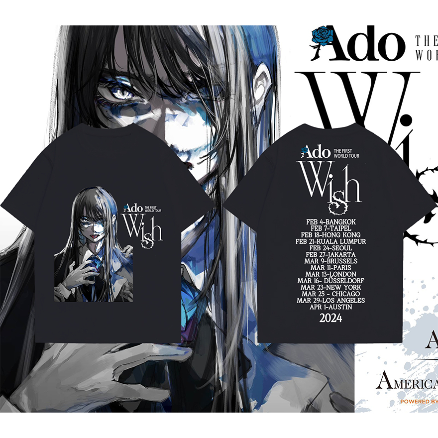 ADO Wish เสื้อยืด World Tour ครั้งแรก ผ้าฝ้ายระบายอากาศ cotton 100% ไม่ ...