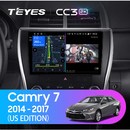 TEYES CC3L CC3 2K สําหรับ Toyota Camry 7 XV 50 55 2014 - 2017 US ...