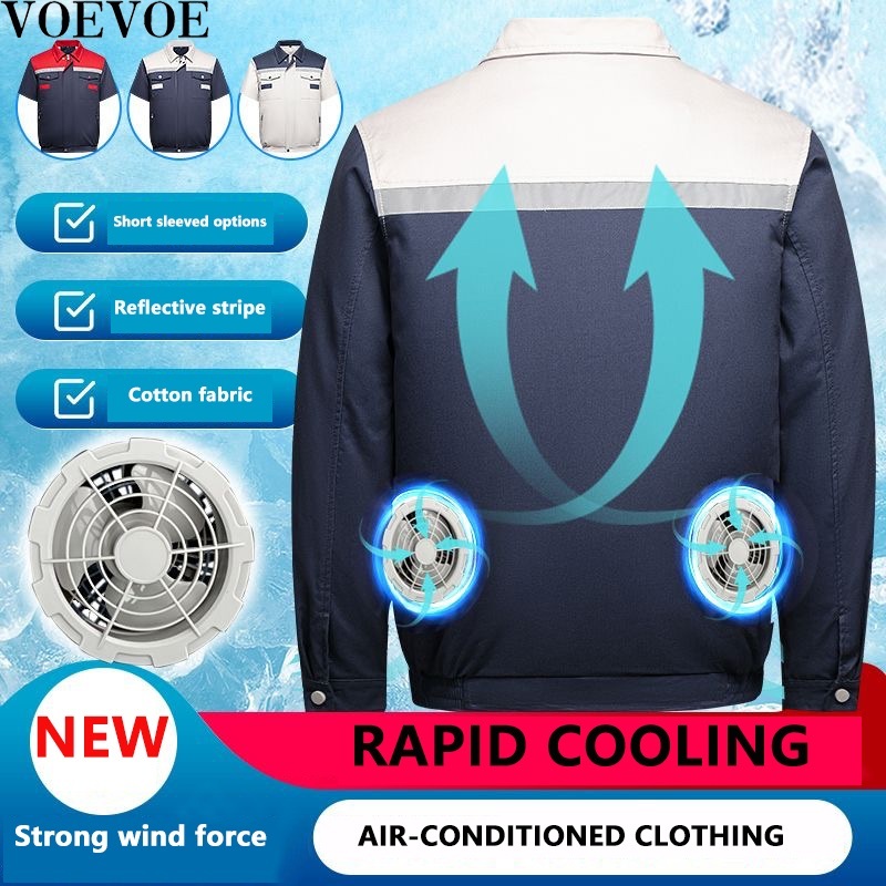 Voevoe เสื้อแจ็กเก็ตกันแดด และระบายความร้อน เหมาะกับใส่ทํางานกลางแจ้ง สําหรับผู้ชาย | Shopee ...