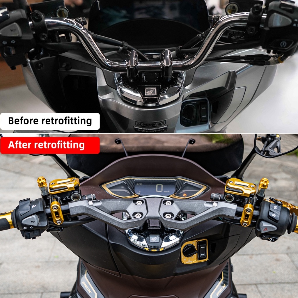 【SEMSPEED】Honda PCX150 PCX160 PCX125 2012-2024 แฮนด์บาร์ ดัดแปลง ...