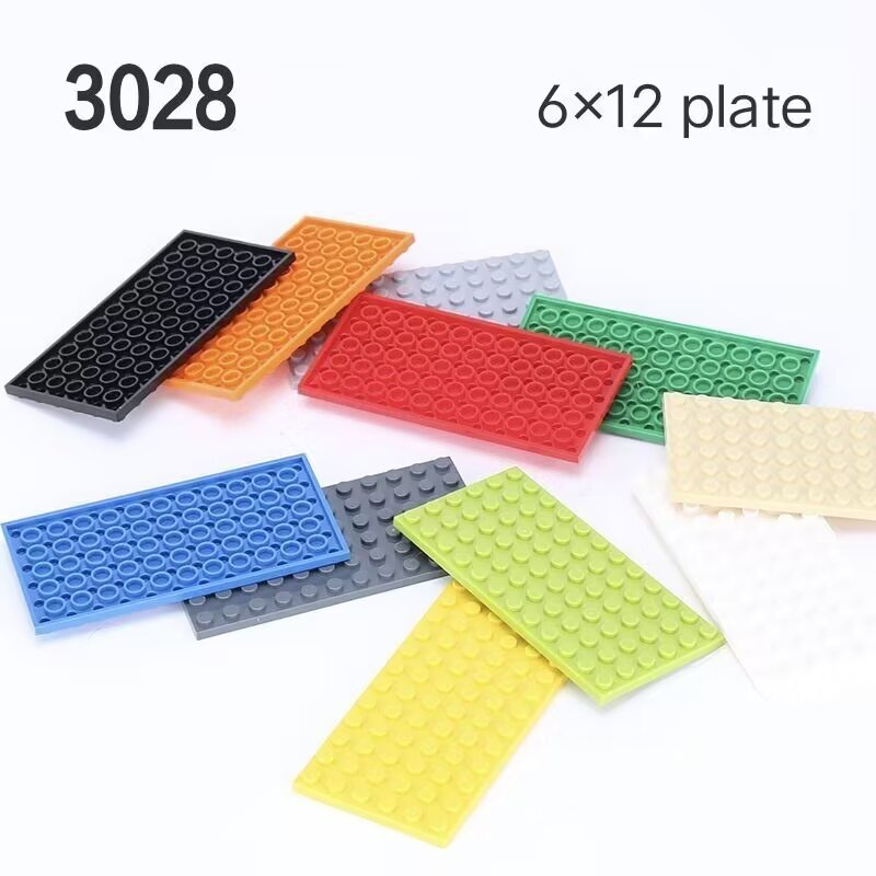 3028 อนุภาคขนาดเล็กประกอบอาคารบล็อก MOC ใช้งานร่วมกับ Lego 6x12 สองด้าน ...