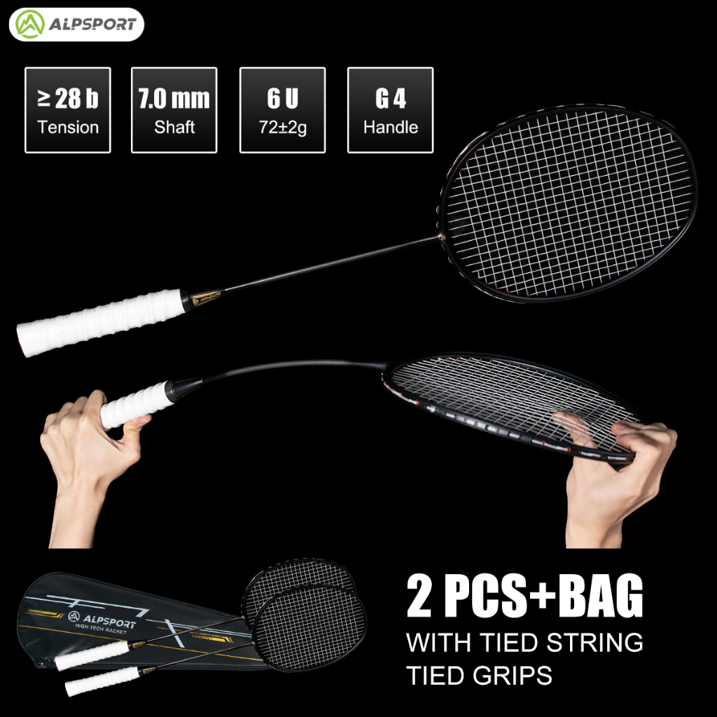 ALP XHP 6U 72g Ultralight G5 100% คาร์บอนไฟเบอร์ไม้แบดมินตันพร้อมกล่อง ...