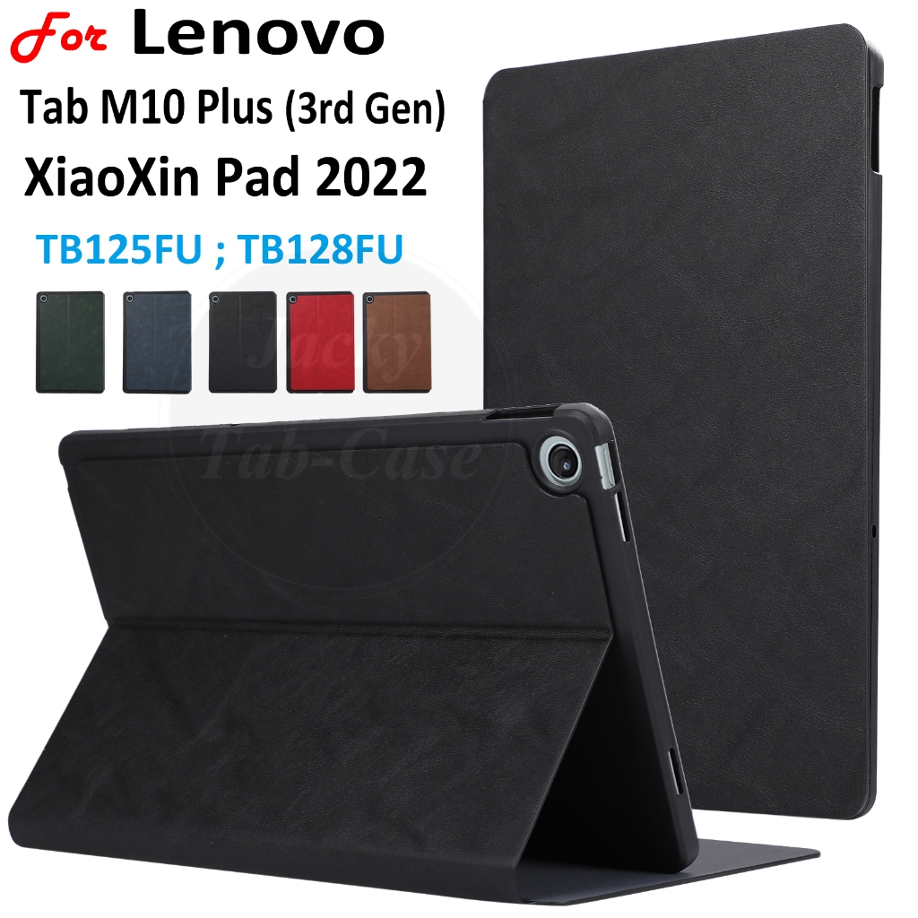 เคสหนัง PU ฝาพับ พร้อมช่องใส่บัตร ขาตั้ง สําหรับ Lenovo Tab M10 Plus (3rd Gen) 10.61 นิ้ว ...