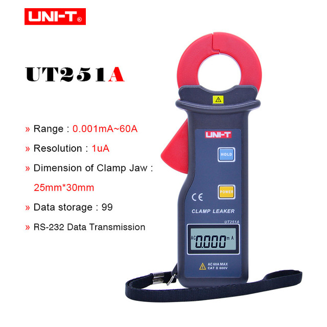 เครื่องวัดกระแสไฟรั่วไหล UNI-T UT251A UT251C หน้าจอ LCD ความไวแสงสูง | Shopee Thailand