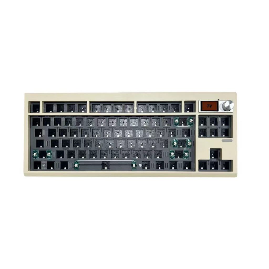 Gmk87 ชุดคีย์บอร์ดไร้สาย 75% RGB รองรับไดรเวอร์ QMK/VIA พร้อมลูกบิด ...