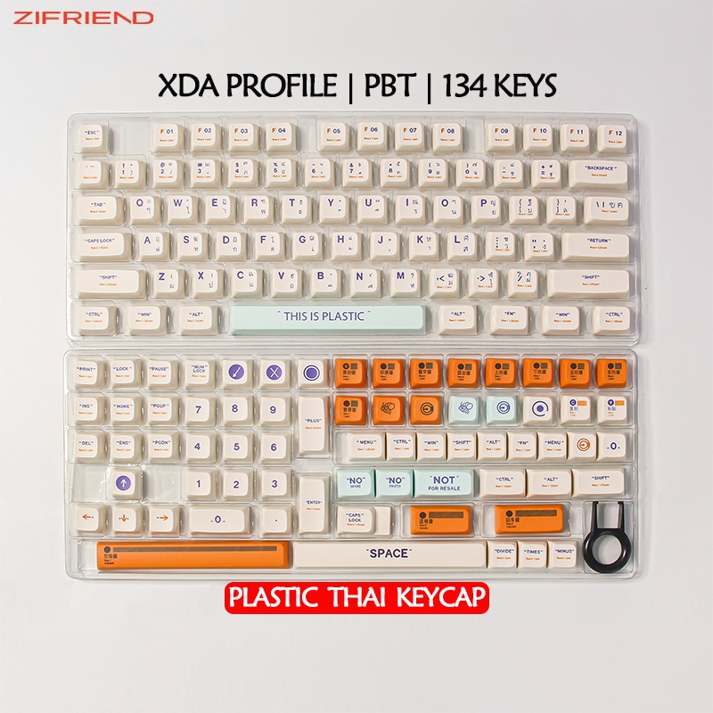 Zifriend ปุ่มกดคีย์บอร์ด ธีมพลาสติก 134 คีย์ PBT XDA โปรไฟล์ไทย สําหรับคีย์บอร์ดเชิงกล DIY ...