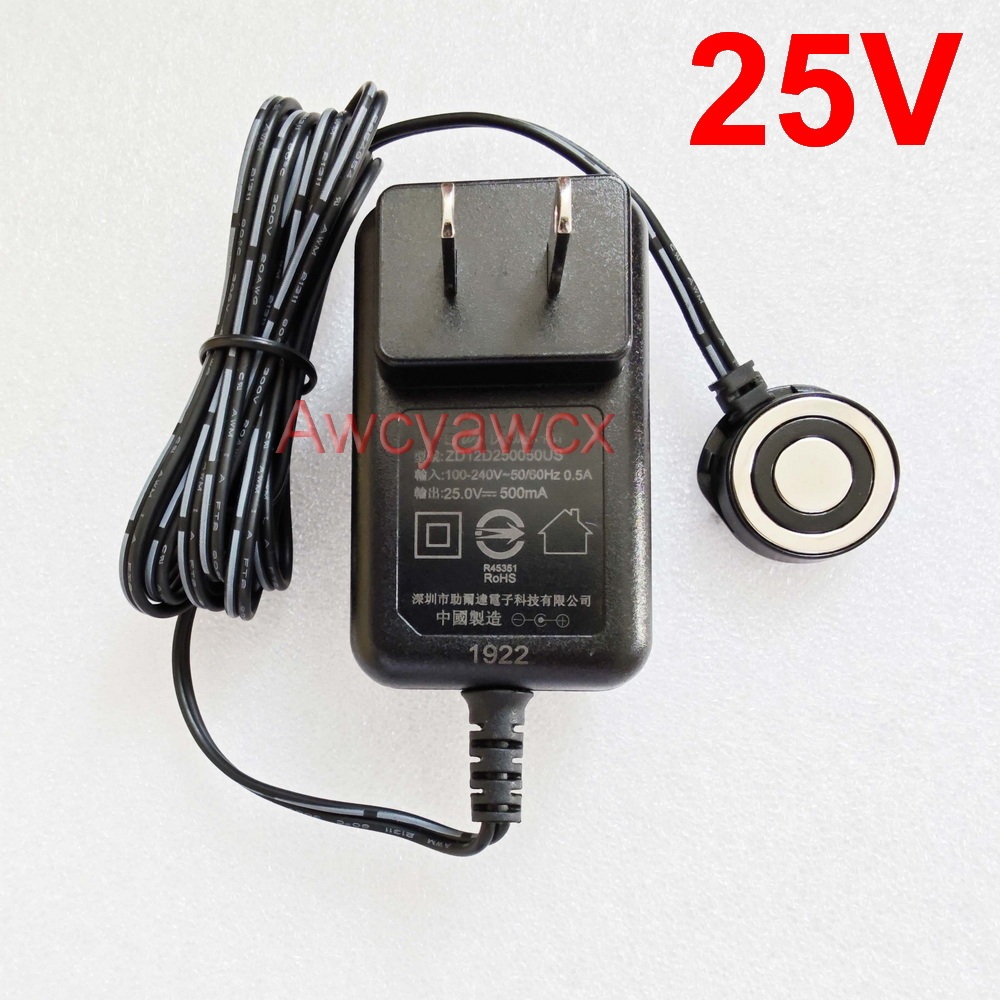 อะแดปเตอร์ชาร์จ 25V 500mA 0.5A สําหรับเครื่องดูดฝุ่น Philips FC6801 ...