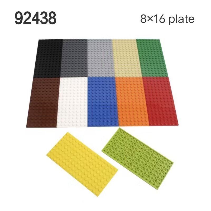 Moc บล็อกตัวต่ออนุภาคขนาดเล็ก 8x16 แผ่นฐานสองด้านเข้ากันได้กับ Lego ...