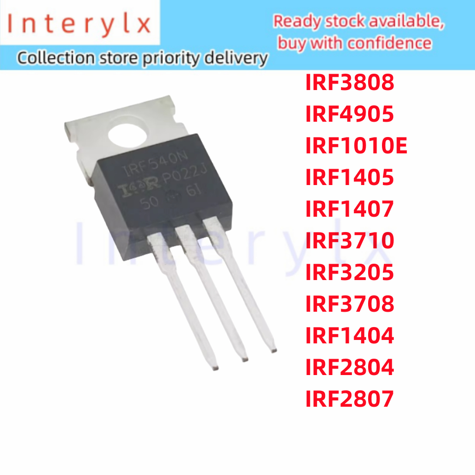 5 ชิ้น อุปกรณ์จัดการเอฟเฟคมอส IRF1404 IRF1405 IRF1407 IRF2804 IRF2807 ...