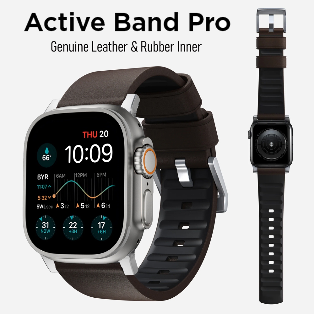 No Mad Active Band Pro สายนาฬิกาข้อมือซิลิโคน สายหนังวัวแท้ 49 มม. สําหรับ iWatch Ultra 2 iWatch ...