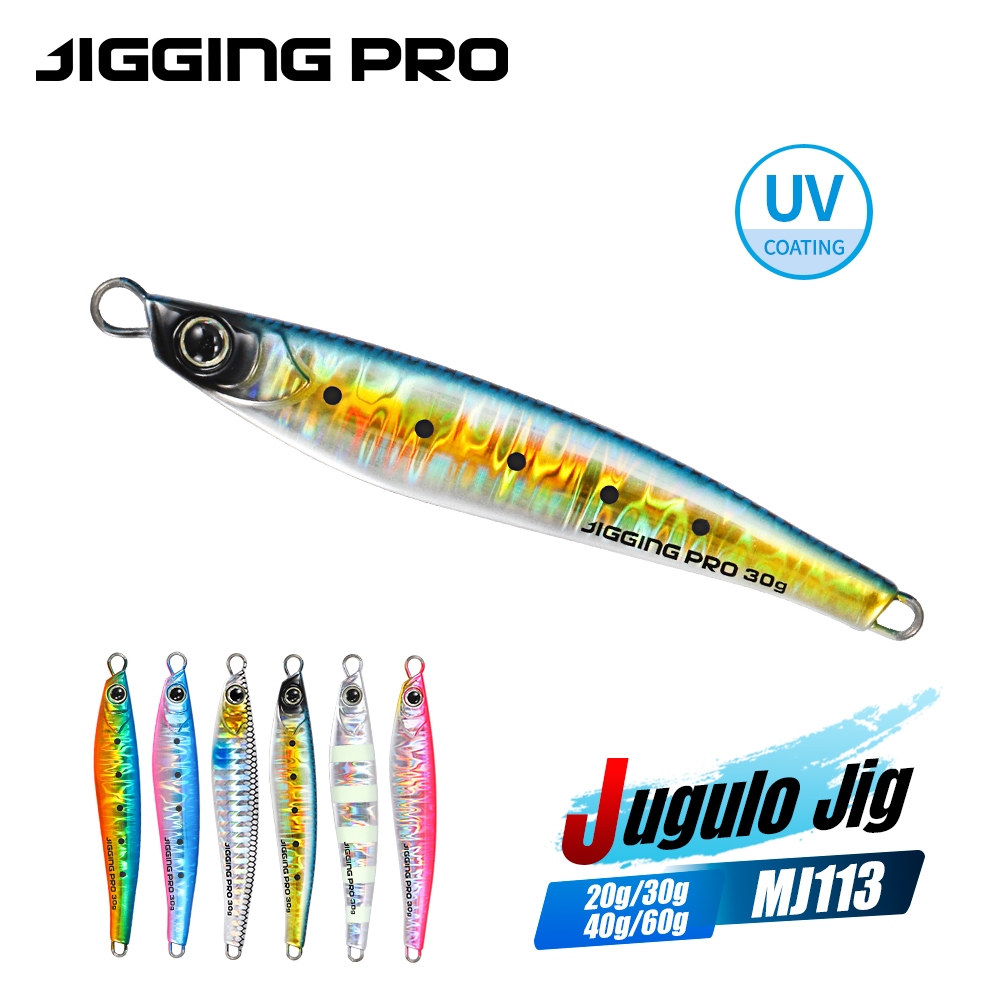 Jigging PRO Jugulo Jig 20g 30g 40g 60g Light Jiging Shore โลหะ Jig Lure ตกปลาน้ําเค็ม Tackle ...