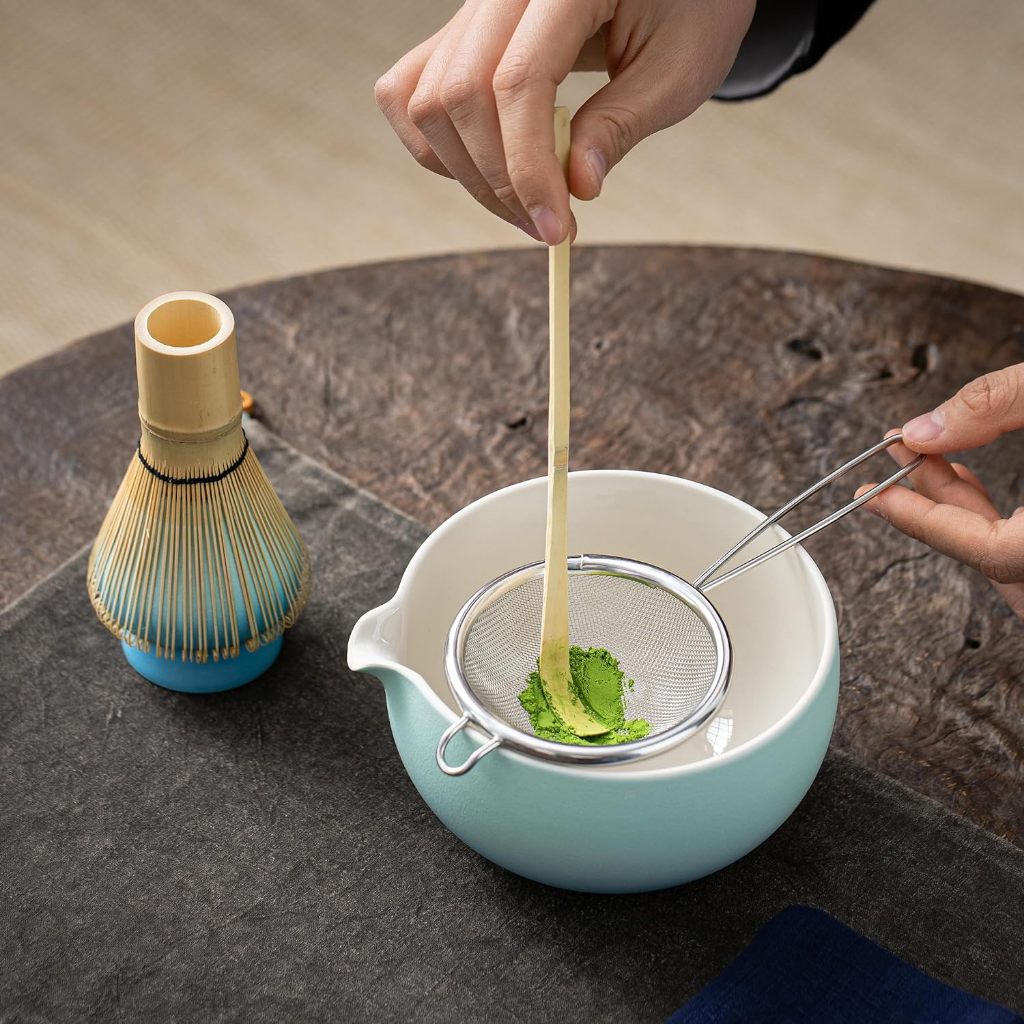 Teanagoo ชุดน้ําชาญี่ปุ่น (7 ชิ้น) Matcha Whisk Set ชามมัทฉะพร้อมเทพวย ...