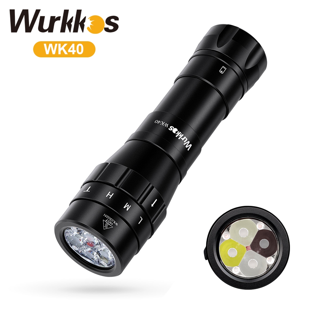 Wurkkos WK40 RGBW ไฟฉาย Led 4 ดวง พร้อมออปติก TIR ไล่โทนสี 21700 ...