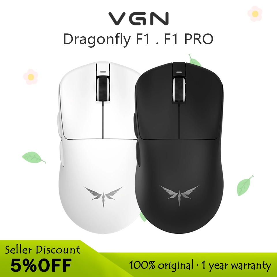 Vgn Dragonfly F1 เมาส์เกมมิ่งไร้สาย 2.4G PAW 3395 Type-C โหมดคู่ แบบชาร์จไฟได้ | Shopee Thailand
