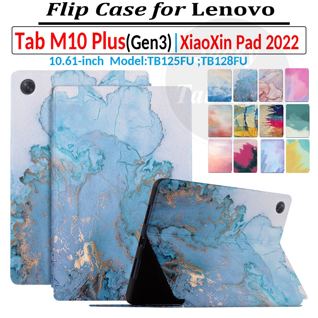 เคสแท็บเล็ตหนัง PU แบบฝาพับ ตั้งได้ แฟชั่น สําหรับ Lenovo Tab M10 Plus (3rd Gen) 10.61 นิ้ว ...