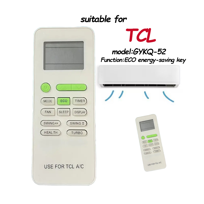รีโมท remote รีโมทแอร์ TCL โหมดประหยัดพลังงาน ECO GYKQ-52 | Shopee Thailand