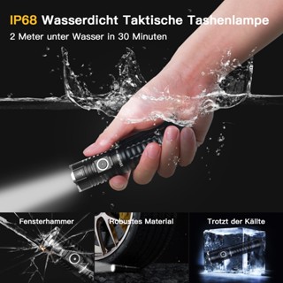 Wurkkos TS22 ไฟฉาย LED 21700 XHP70.2 4500LM IP68 แบบชาร์จ USB พร้อมหาง ...