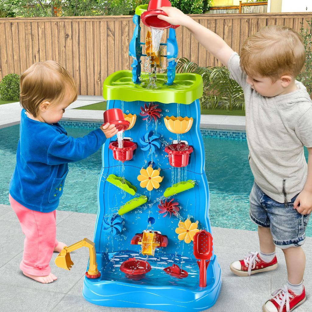 TEMI โต๊ะเล่นน้ำหอคอย Summer Showers Splash Tower Water Table ของเล่น ...