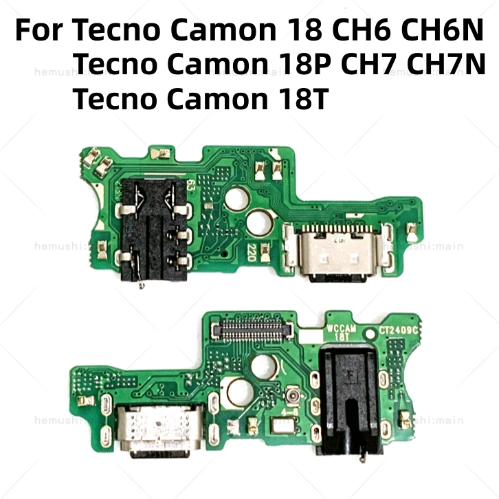 บอร์ดชาร์จ USB สําหรับ Tecno Camon 18 18P 18T CH6 CH6N CH7 CH7N ...