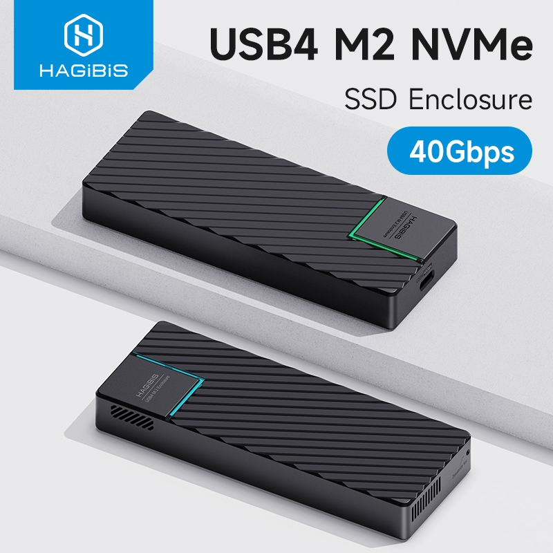 Hagibis USB 4.0 40Gbps M.2 NVMe SSD Enclosure ใช้งานร่วมกับ Thunderbolt 4/3 USB 3.2/3.1/3.0 ...
