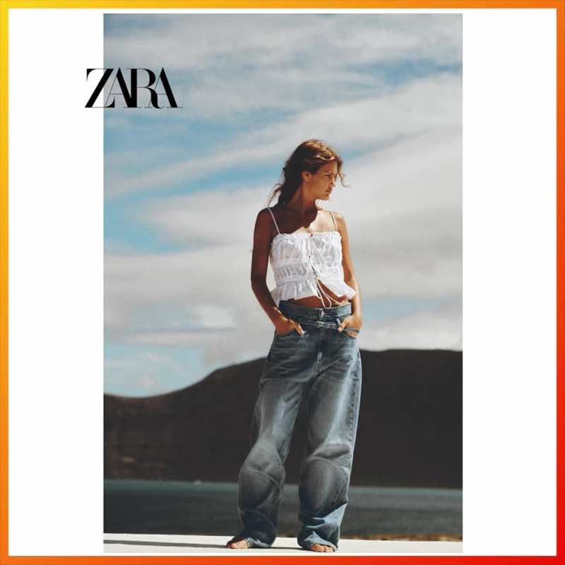 Zara24 เสื้อท็อป ประดับโบว์ TRF สําหรับผู้หญิง 3067055 250 | Shopee ...