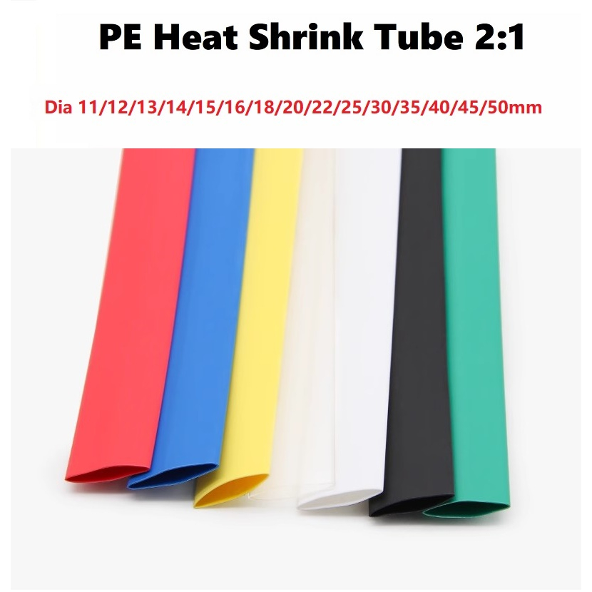 Diameter 28 30 35 40 45 50mm PE Heat Shrink Tube 2:1 Shrink Ratio ...