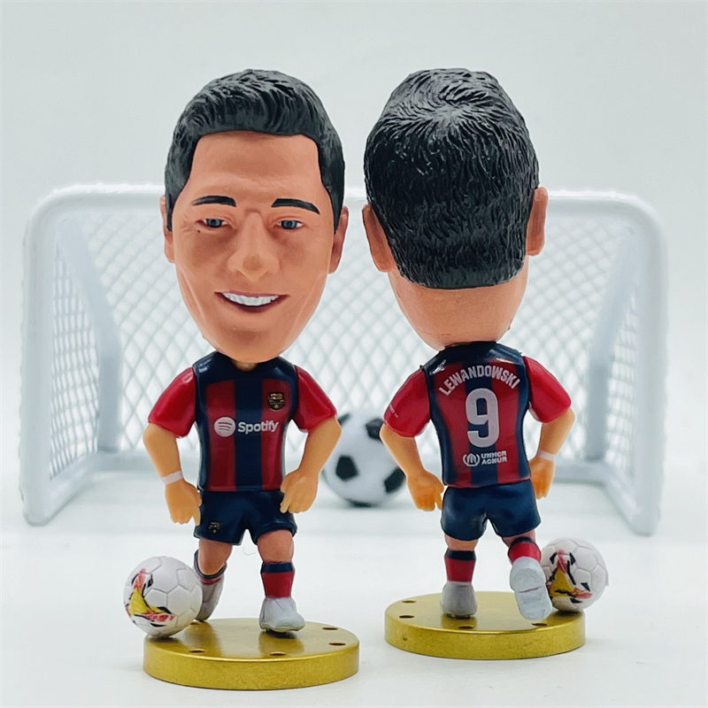 Soccerwe Football Star dolls FCB Player 9 Lewandowski Figures 2024 ...