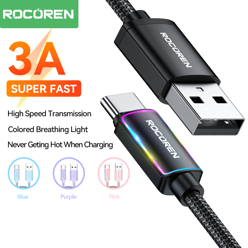 Rocoren 3A สายชาร์จ USB A เป็น C ชาร์จเร็ว สําหรับ ip15 Huewei | Shopee ...