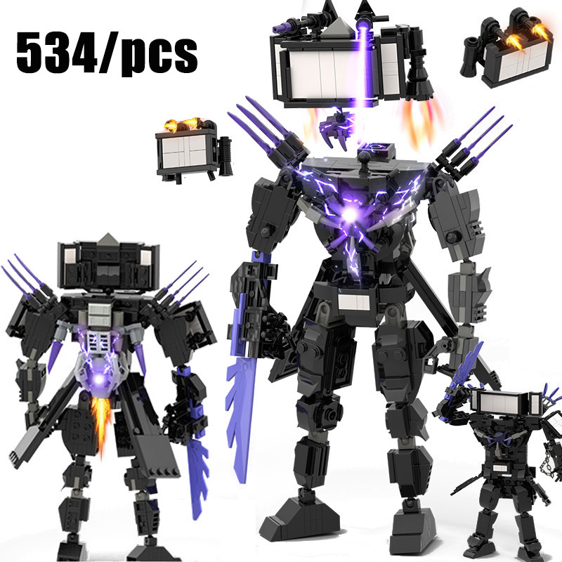 534 piece bricks Skibidi Toilet Rocket Titan TV Man Toys โมเดล Building ...