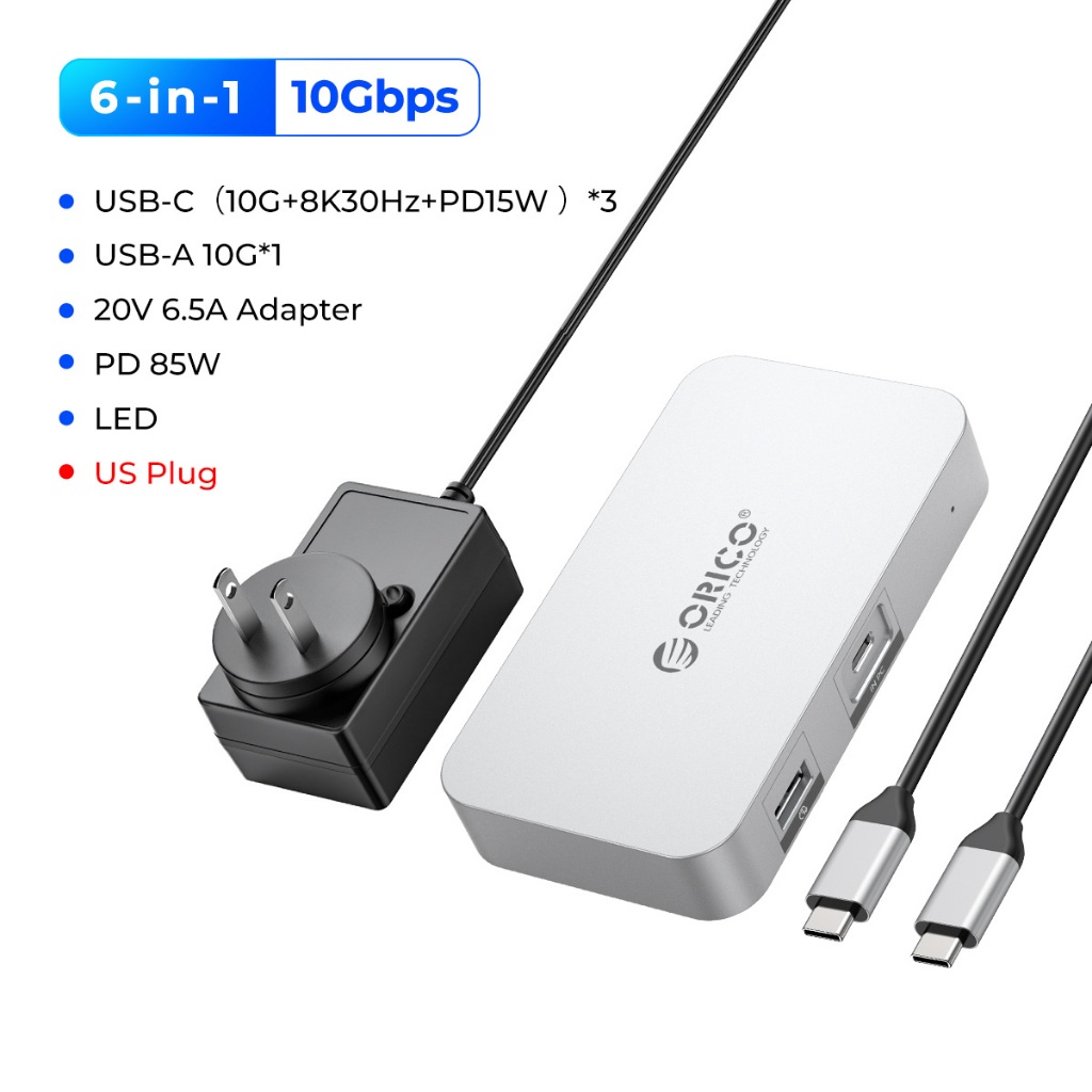 Orico USB4 HUB 40G USB C HUB PD85W 8K@30Hz 5K @ 60Hz 4K @ 60Hz รองรับจอ ...