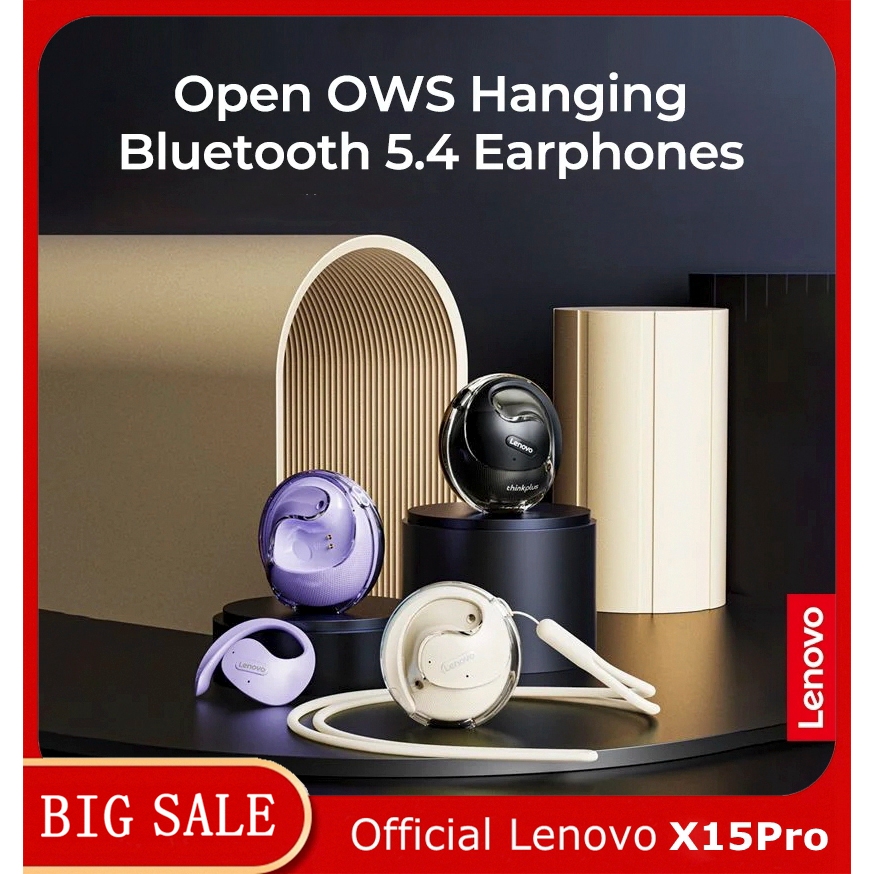 Lenovo X15 Pro หูฟังไร้สาย พร้อมไมโครโฟน บลูทูธ 5.4 ความเที่ยงตรงสูง ปุ่มควบคุมหูฟังไร้สาย เข้า ...