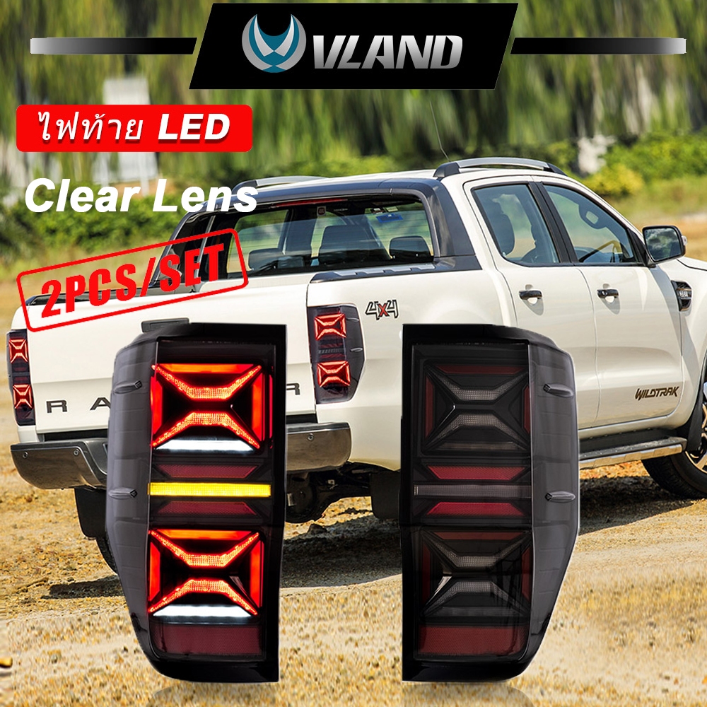 Vland ไฟท้ายโปรเจคเตอร์ LED 12-18 สําหรับ 1th Gen T6 P375 Base XL XLT ...