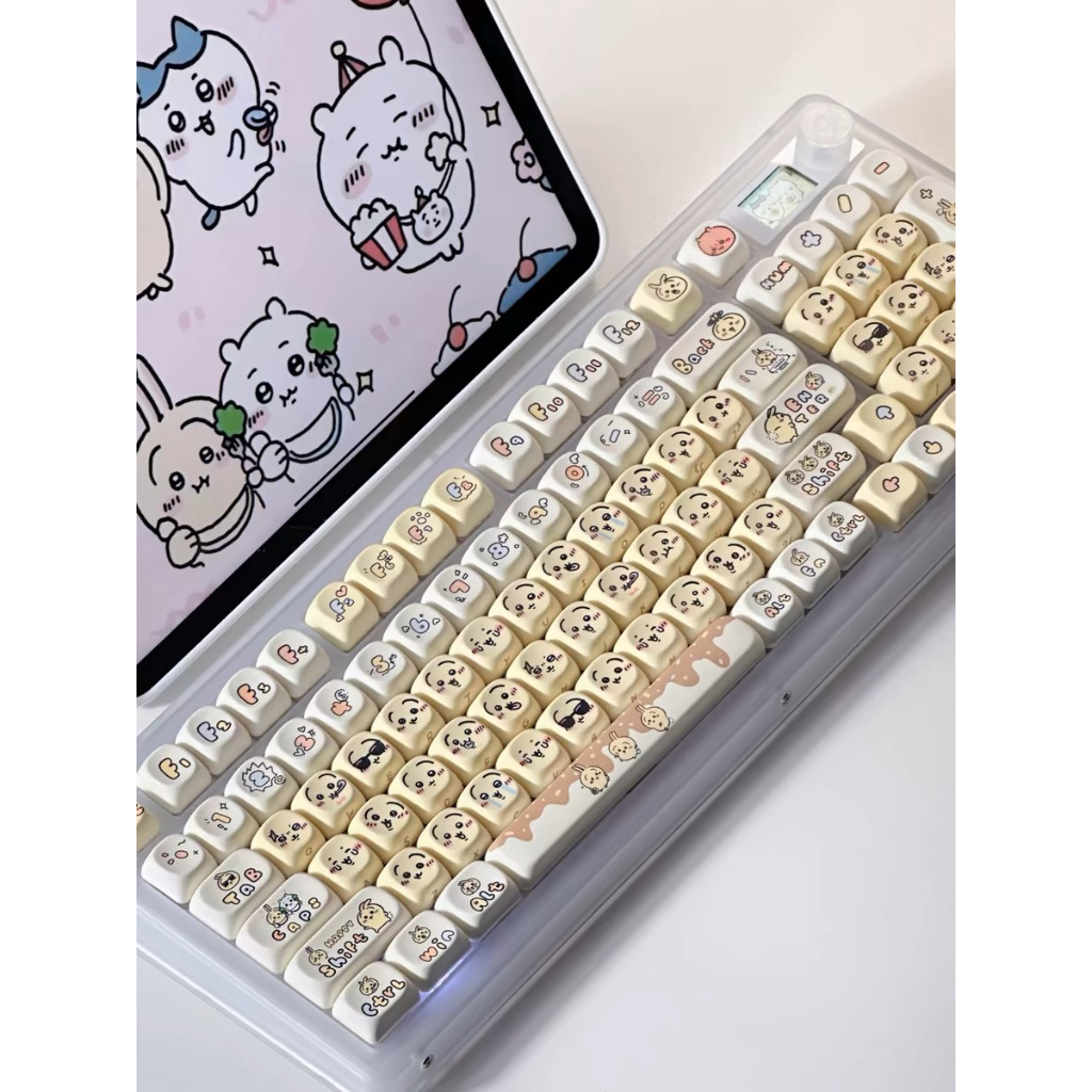 131 คีย์ เล็กChikawa Keycaps XOA ความสูง PBT วัสดุ ระเหิดความร้อนห้า ...
