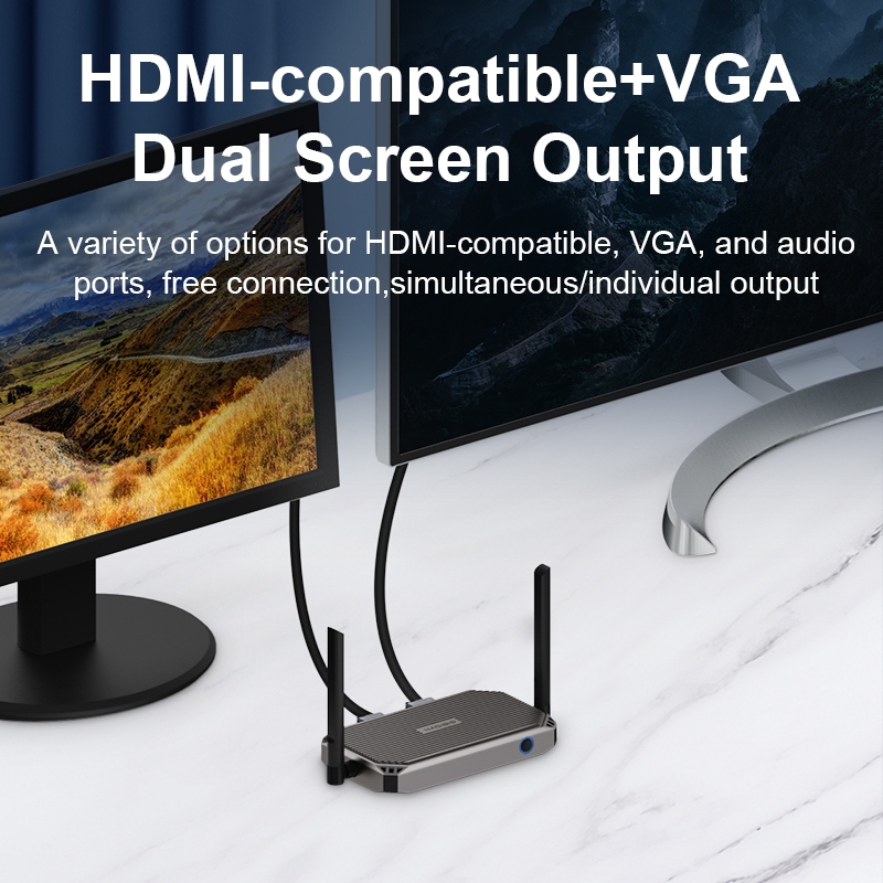 Hagibis Wireless HDMI-เข้ากันได้กับเครื่องส่งสัญญาณและตัวรับสัญญาณ ...