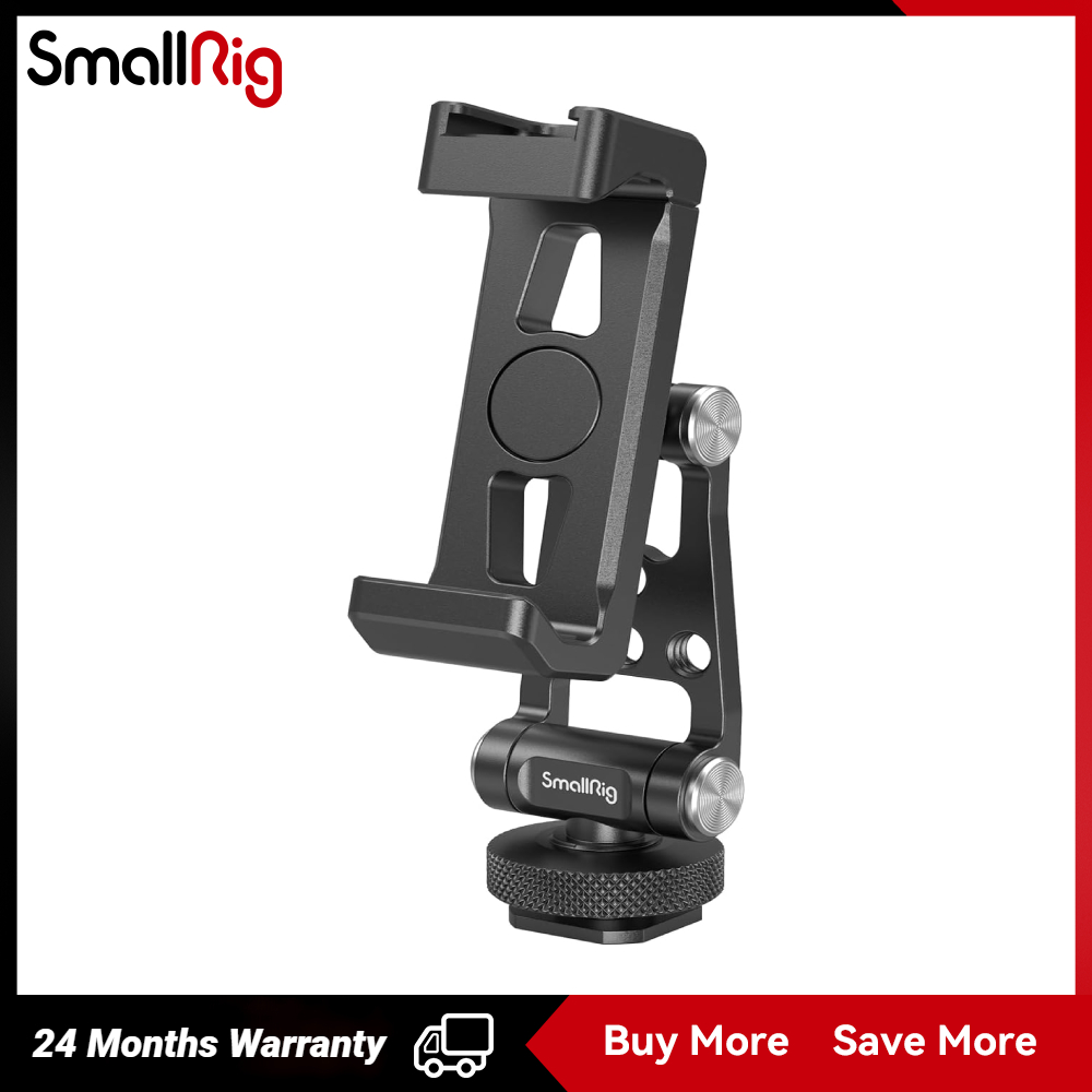 Smallrig Metal Phone Support with Cold Shoe Mount, Universal Mobile ...