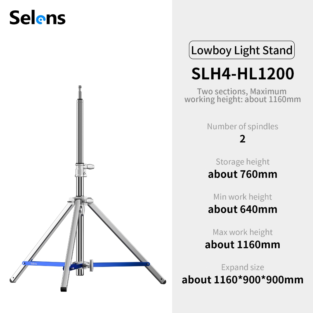 Selens Lowboy Light Stand ขาตั้งกล้องโลหะ สําหรับถ่ายภาพสตูดิโอ ...