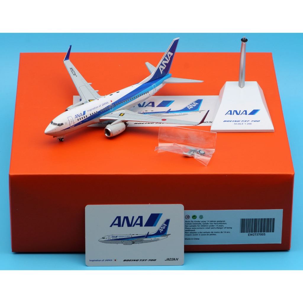 Ew2737005 โมเดลเครื่องบิน JC Wings 1:200 ALL NIPPON AIRWAYS ANA Boeing B737-700 Reg:JA03AN ...