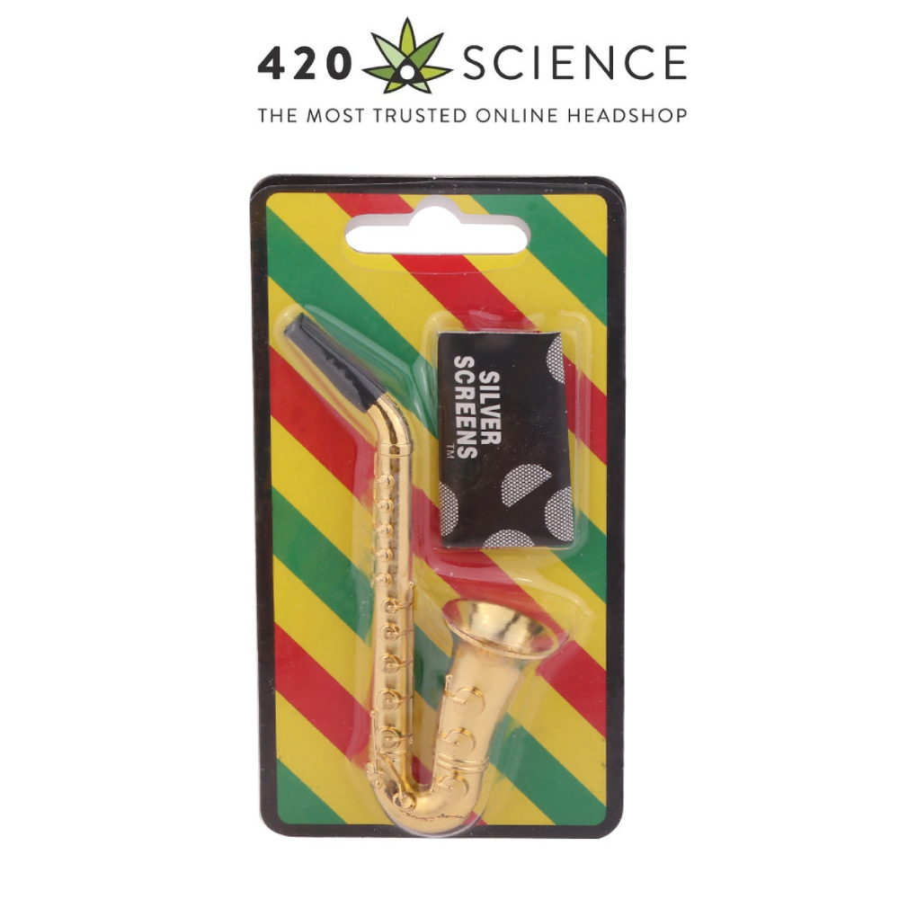 Mini Metal Sax Shape Pipe ขนาดพกพาสะด บ้องจิ๋ว | Shopee Thailand