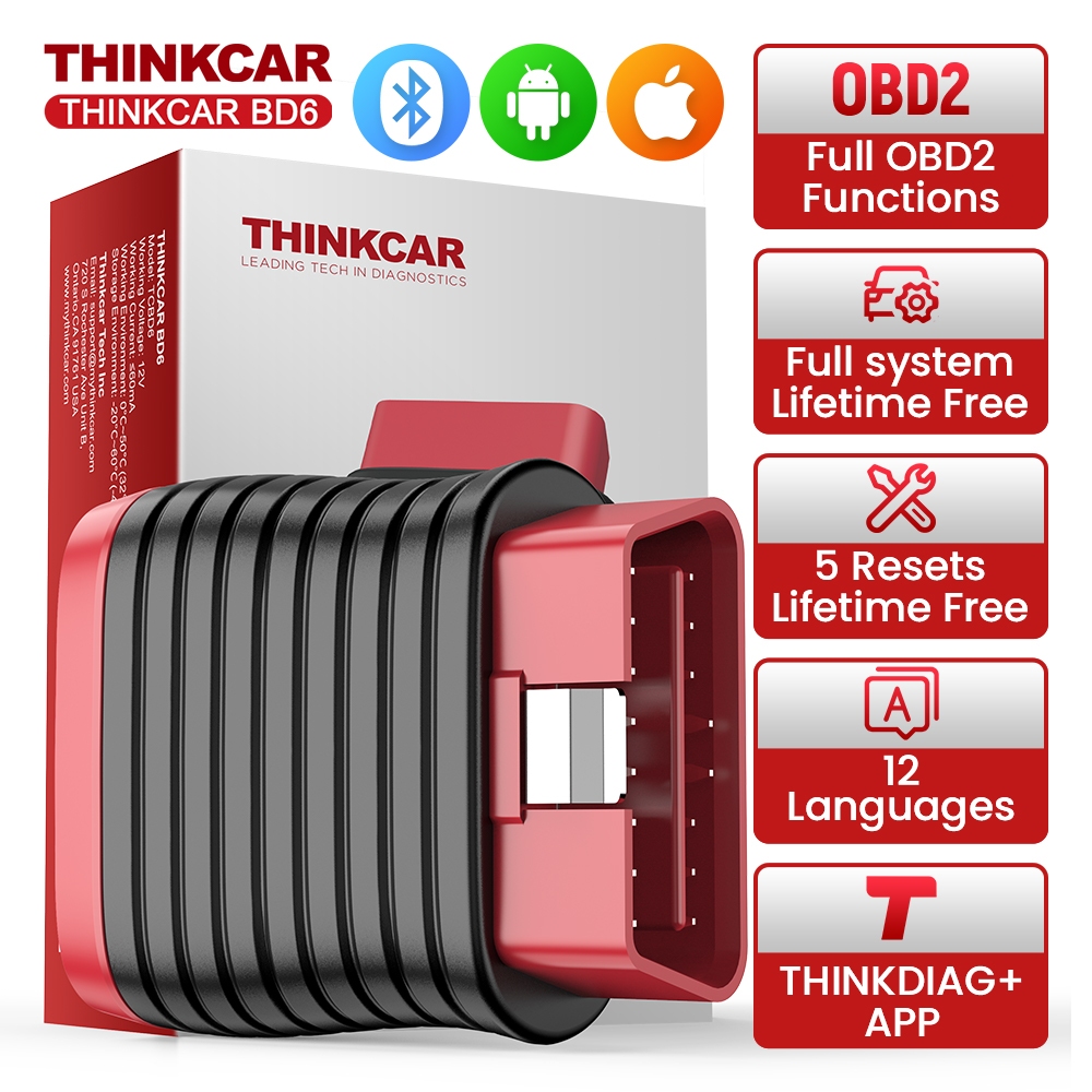 Thinkcar เครื่องสแกนเนอร์ BD6 OBD2 ระบบวินิจฉัยน้ํามันเบรก IMMO ETS ...