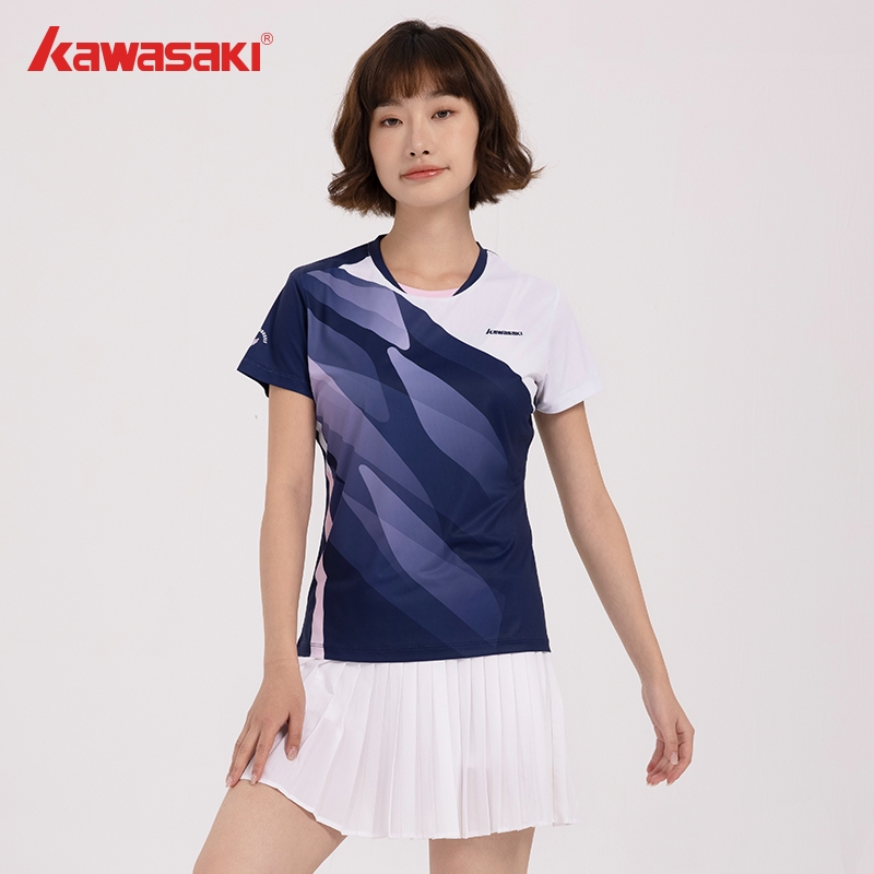 Kawasaki ชุดแบดมินตันมืออาชีพ 2024 K1C02-B2972&K1C02-B1972 เสื้อยืดแขน ...