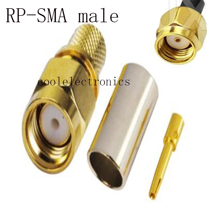 อะแดปเตอร์เชื่อมต่อสายเคเบิล RP-SMA ตัวผู้ สําหรับ RG8X RG-8X LMR240 50 ...