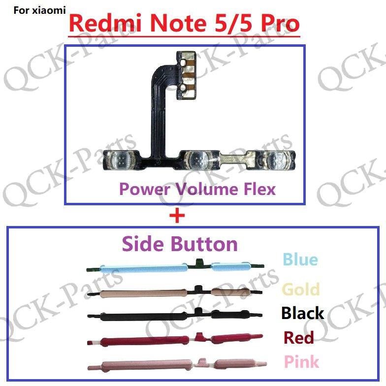 สายแพรปรับระดับเสียง สําหรับ Xiaomi Redmi Note 5 Pro Note5 เปิดปิด ปุ่ม ...