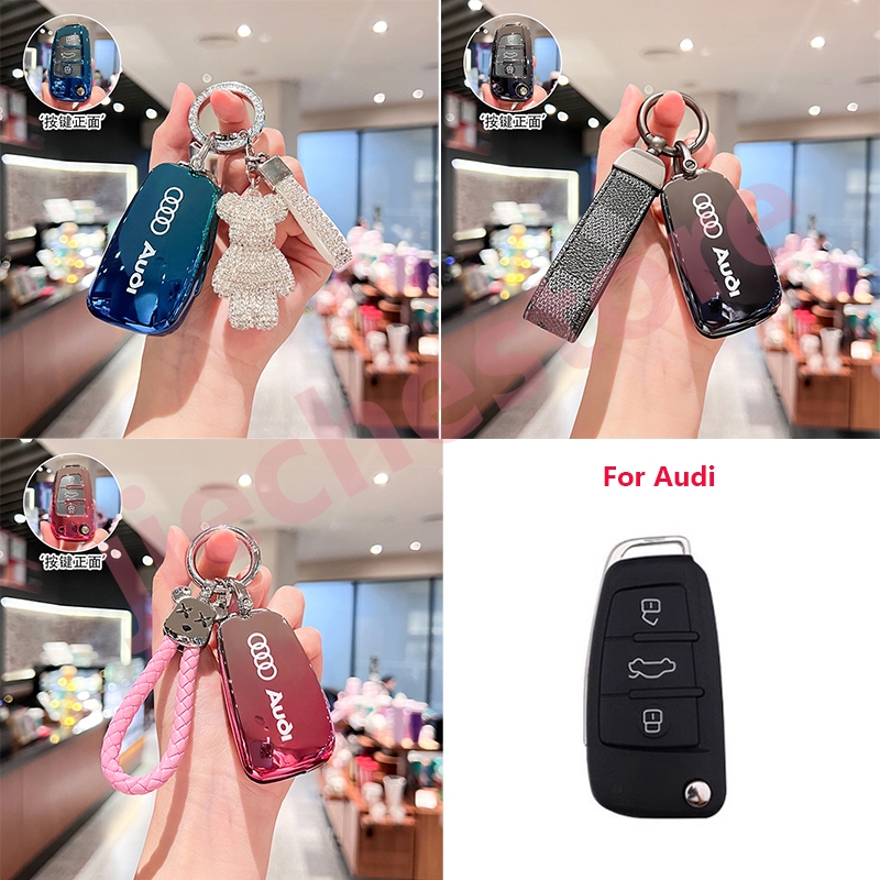 เคสรีโมตกุญแจรถยนต์ TPU ไล่โทนสี สําหรับ Audi A1 A3 8P A4 A5 A6 C7 A7 ...