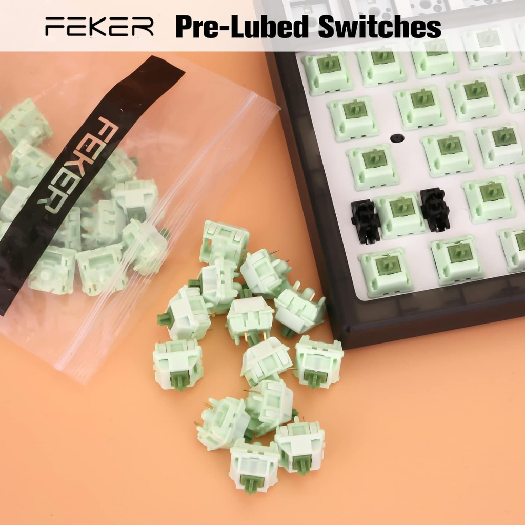 FEKER Matcha Switches สวิตช์ for Mechanical Keyboard DIY - Linear ...