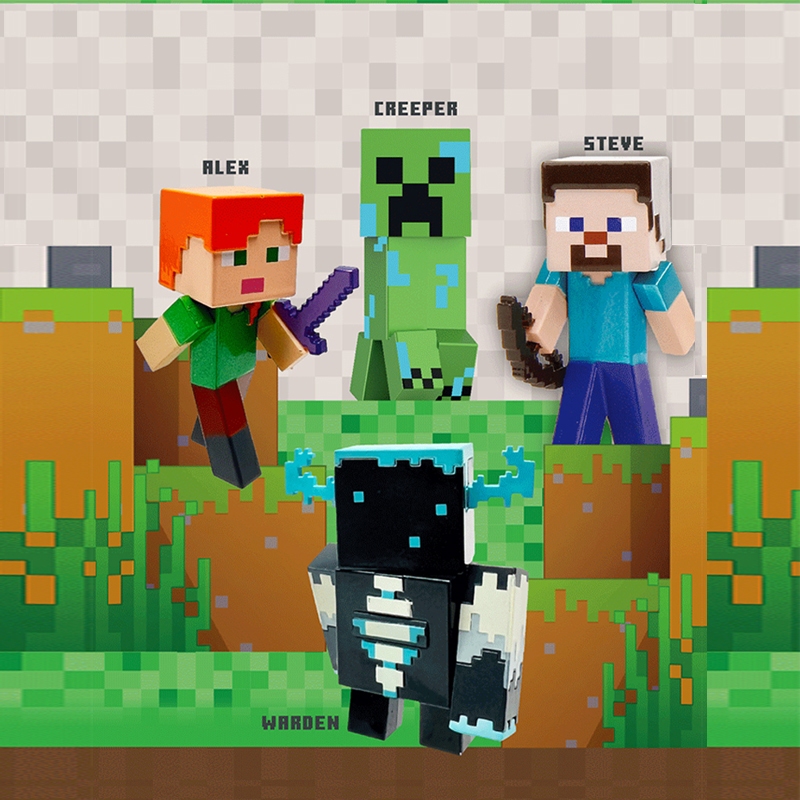 Minecraft Metal Steve,Warden,Alex และ Creeper Figures,การออกแบบ 2.2in ...