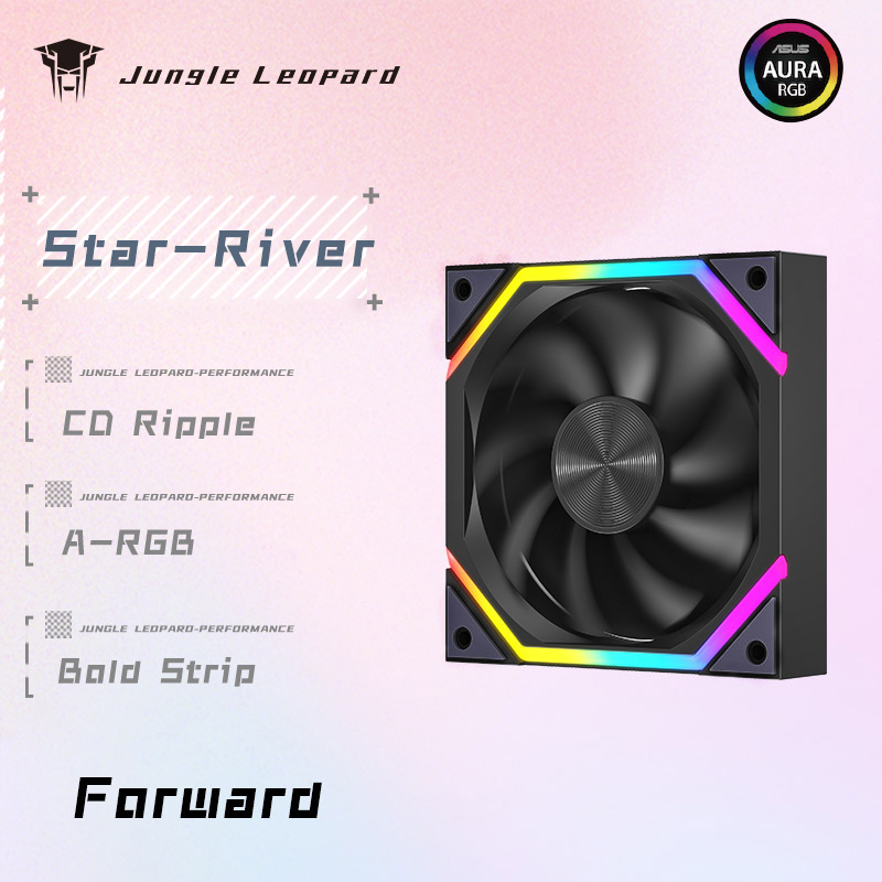 Jungle Leopard Star-River Galaxy ARGB CPU พัดลม 120 มม.4PIN PWM พัดลม PC เดี่ยว 5V 3PIN เมนบอร์ด ...