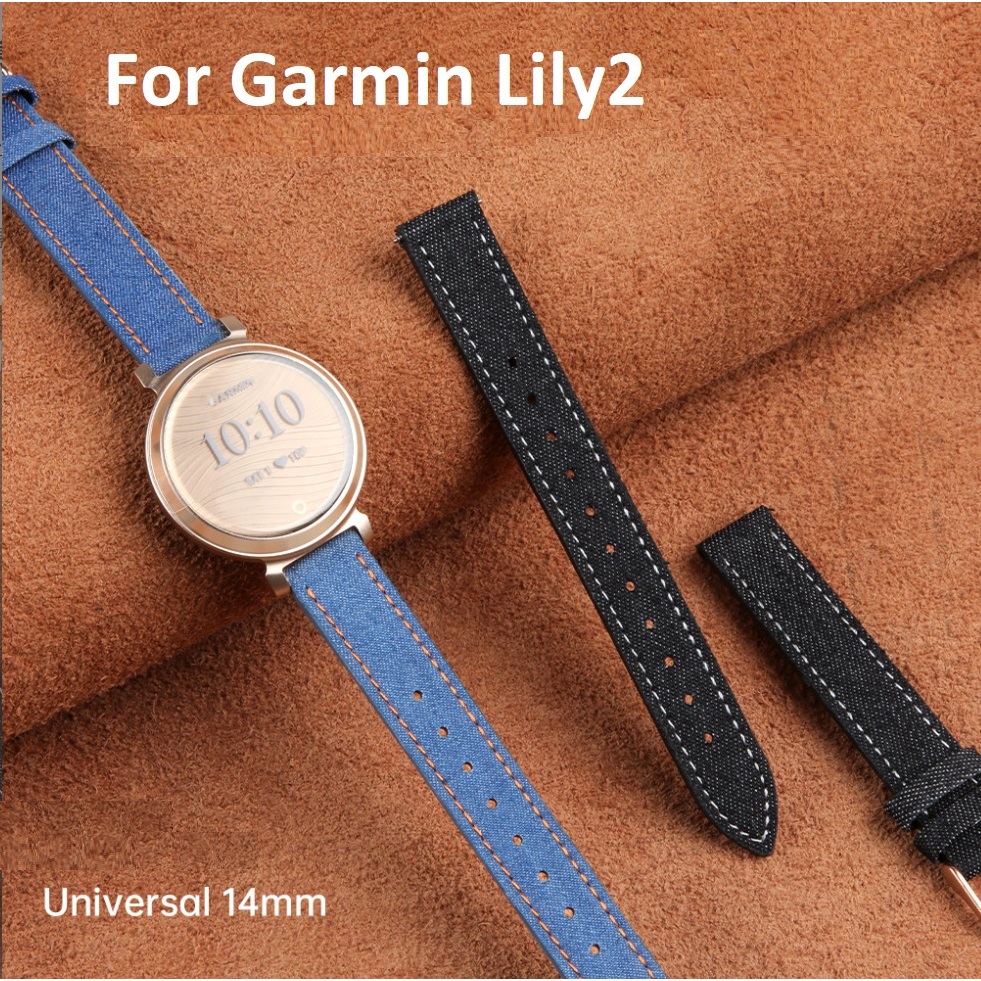 Compatible For สาย garmin lily 2 สายนาฬิกาข้อมือ ผ้าแคนวาส garmin lily ...