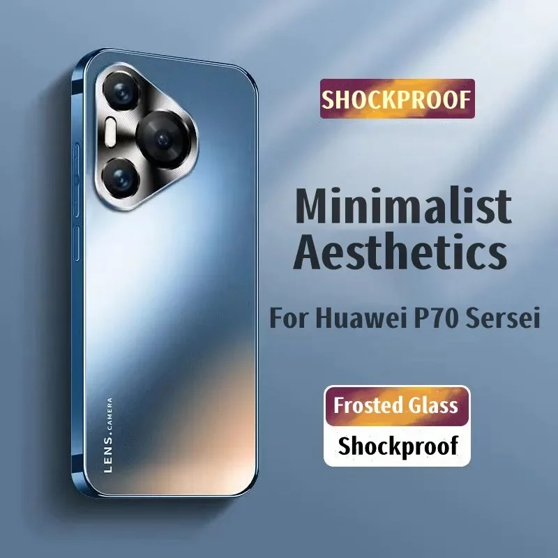 เคสกระจกนิรภัย เนื้อแมตต์ ป้องกันเลนส์กล้อง สําหรับ Huawei Pura70 ultra P60 Pro Art mate 60 50 ...