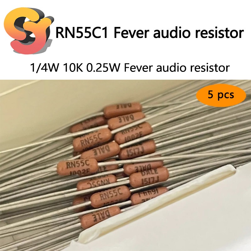 [พร้อมส่ง] ตัวต้านทานเสียง Fever RN55C1 1/4W 10K 0.25W 5 ชิ้น | Shopee ...
