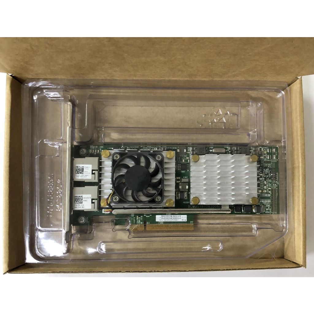 Rj45 10GBase-T 10GbE iSCSI FCoE PCI-e x8 Dell W1GCR QLogic BroadCom ...